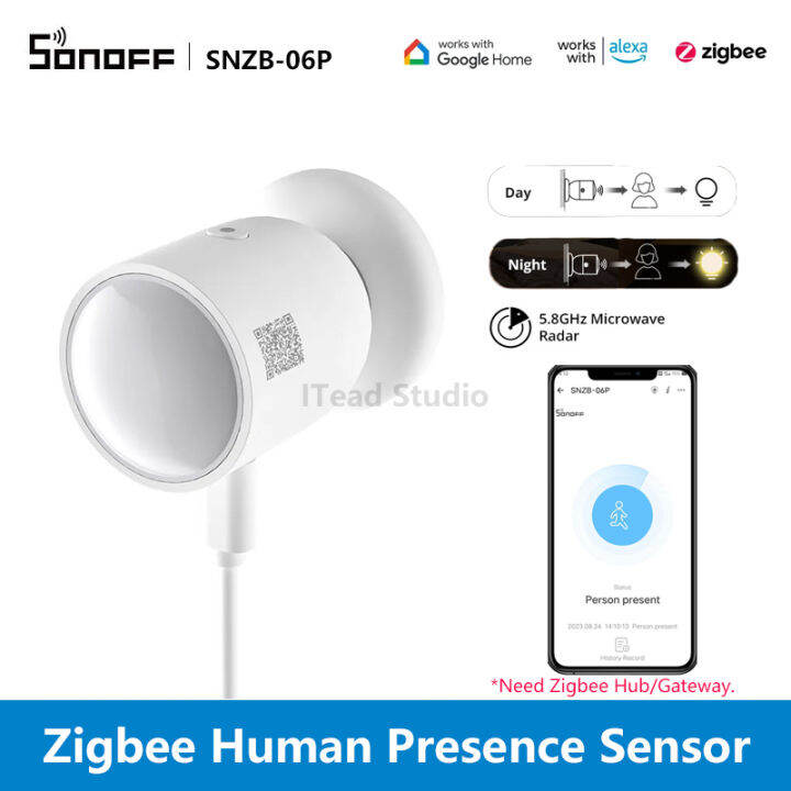 ITEAD SONOFF Zigbee Human Presence Sensor SNZB-06P Smart Motion ...