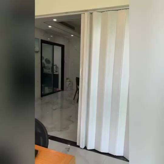 Sliding Door PVC folding door indoor household partition track door ...