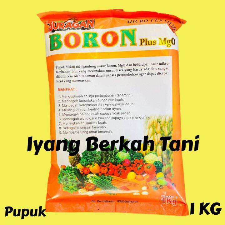 Pupuk Boron Plus Magnesium Juragan 1 Kg Micro Fertilizer Tanaman Anti ...