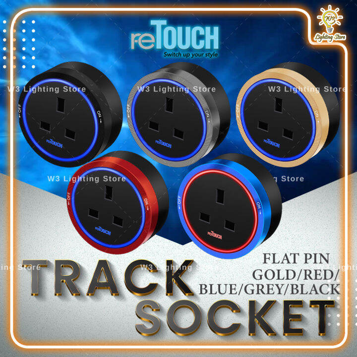 [SIRIM] reTouch TRACK SOCKET DOUBLE USB UNIVERSAL FLAT PIN [5 COLOUR ...