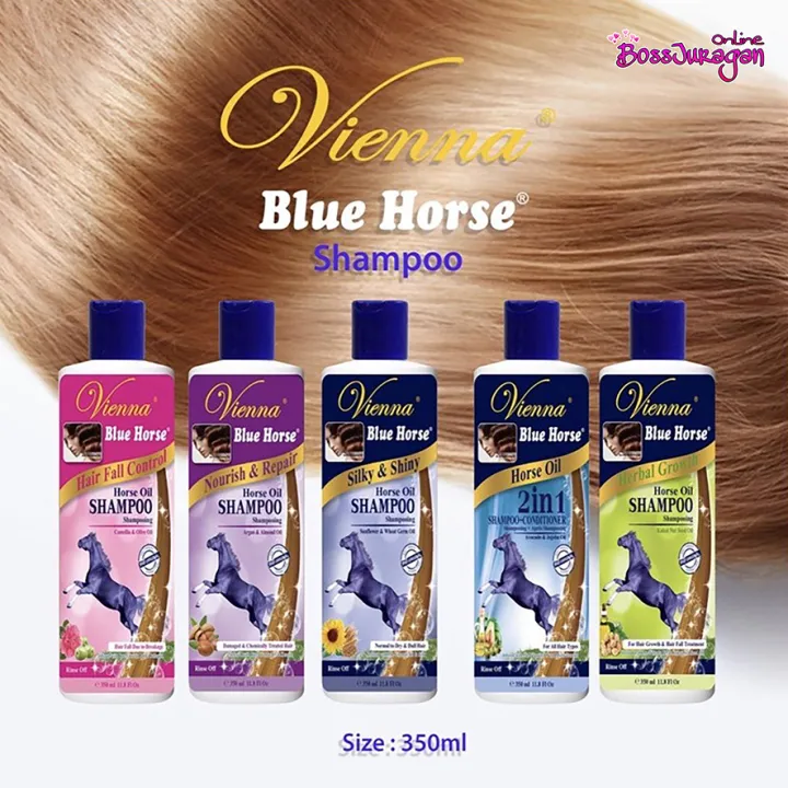 VIENNA BLUE HORSE SHAMPOO 350ml | Shampoo Kuda Kondisioner Rambut ...