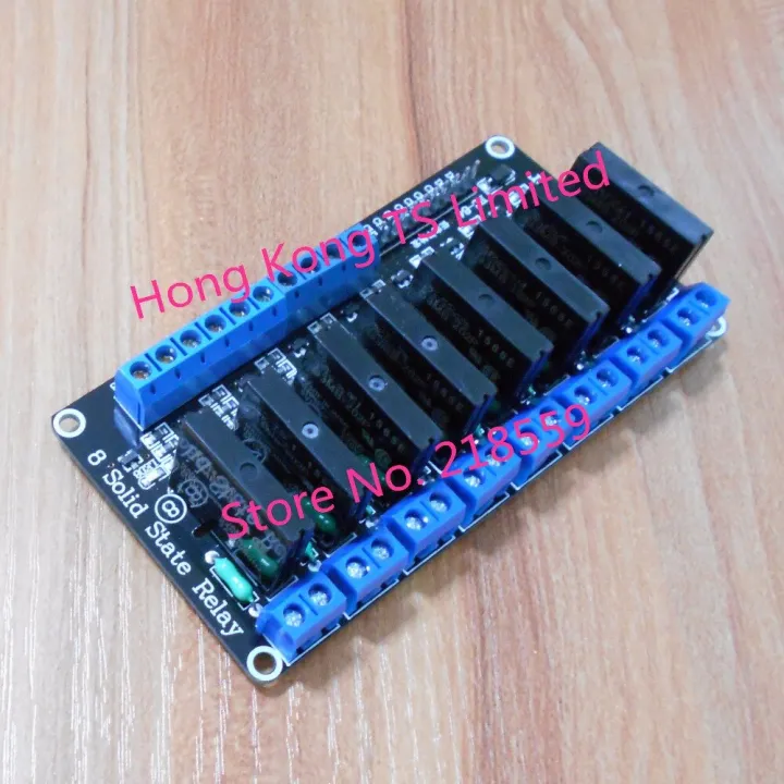 8 Channel 5V 12V 24V Low-Level DC Control AC Solid State Relay Module ...