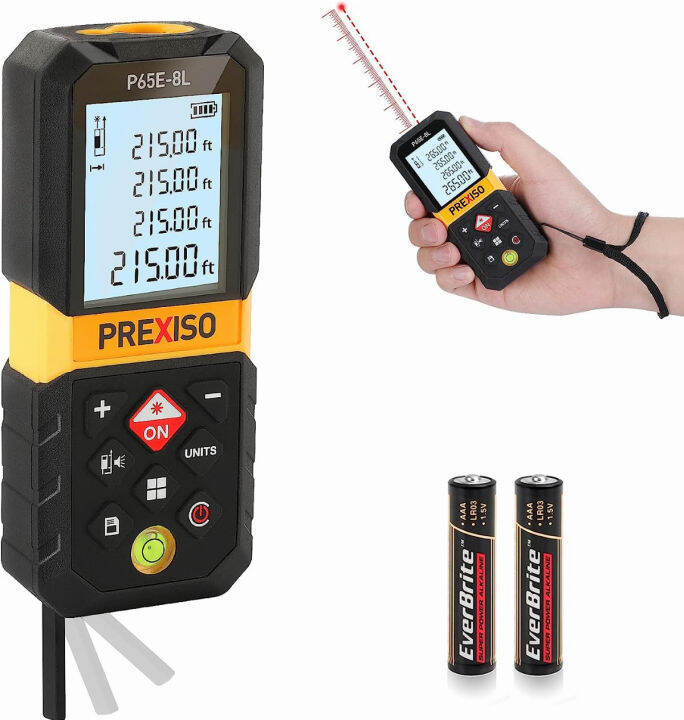 PREXISO Laser Measure, 215Ft Laser Measurement Tool with Entension for ...