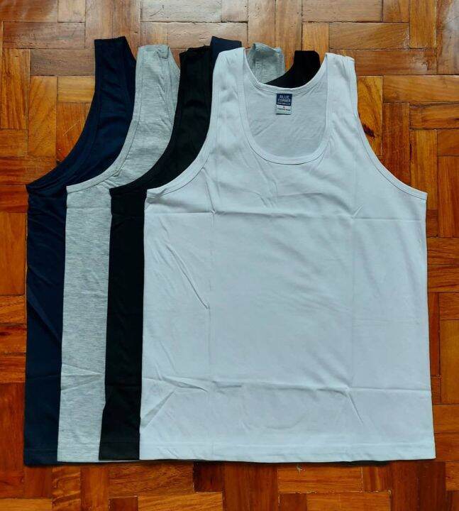 BLUE CORNER SANDO TANK TOP COTTON MEN WHITE BLACK GRAY NAVY BLUE ...
