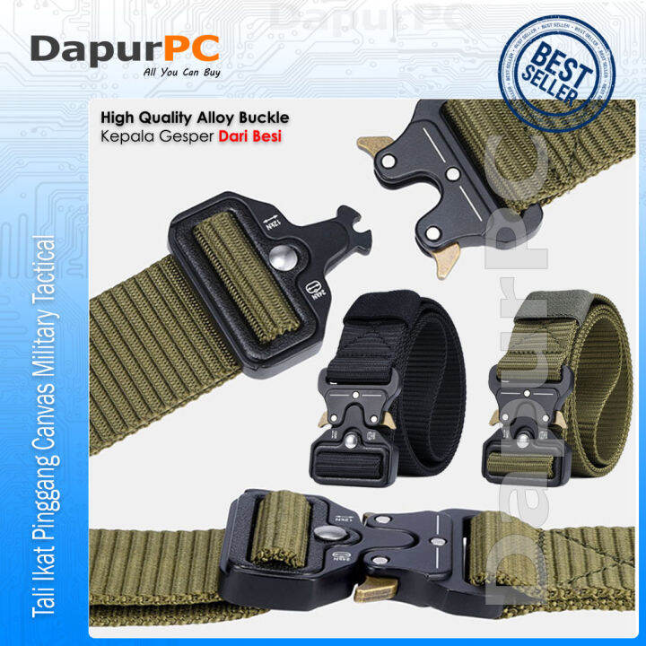 Gesper Tactical Kanvas Militer 125 cm Sabuk Pinggang Besi | Lazada ...