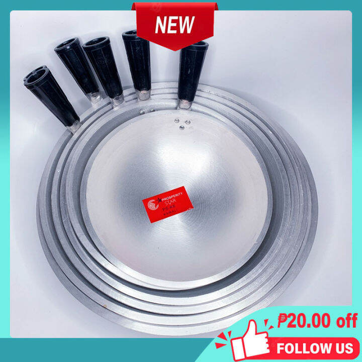 Kawali / Cawali Single Black Handle Aluminum Frying Pan thick/makapal ...