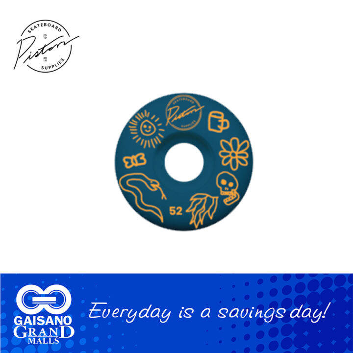 PISTON 53*30mm Skateboard Wheels 4-pc 970 Gaisano Grand | Lazada PH