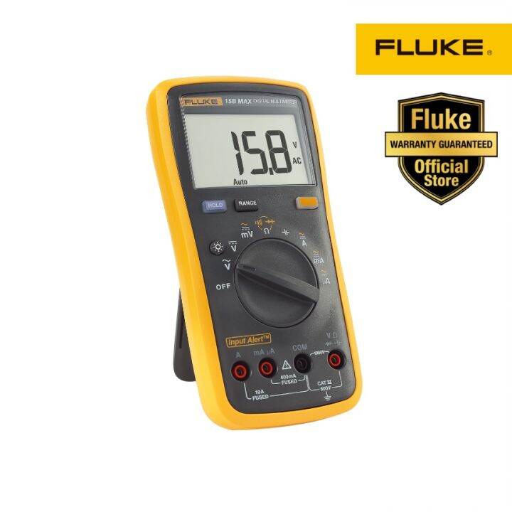 Fluke 15B MAX-01 / MAX-02 / MAX-KIT Economical Digital Multimeter; Voltage: 6000-count reading ...