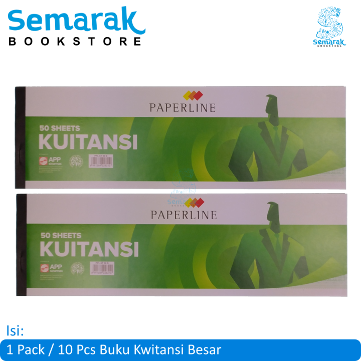 PaperLine Kwitansi Buku Pembayaran Besar [1 Pack / 10 Pcs / 40 Lembar ...