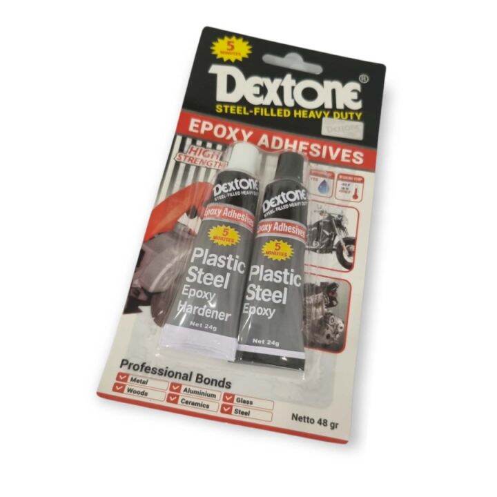 DEXTONE Lem Epoxy Adhesives 5 Menit Untuk Body Plastik Besi Dll 48 G paling kuat | Lazada Indonesia