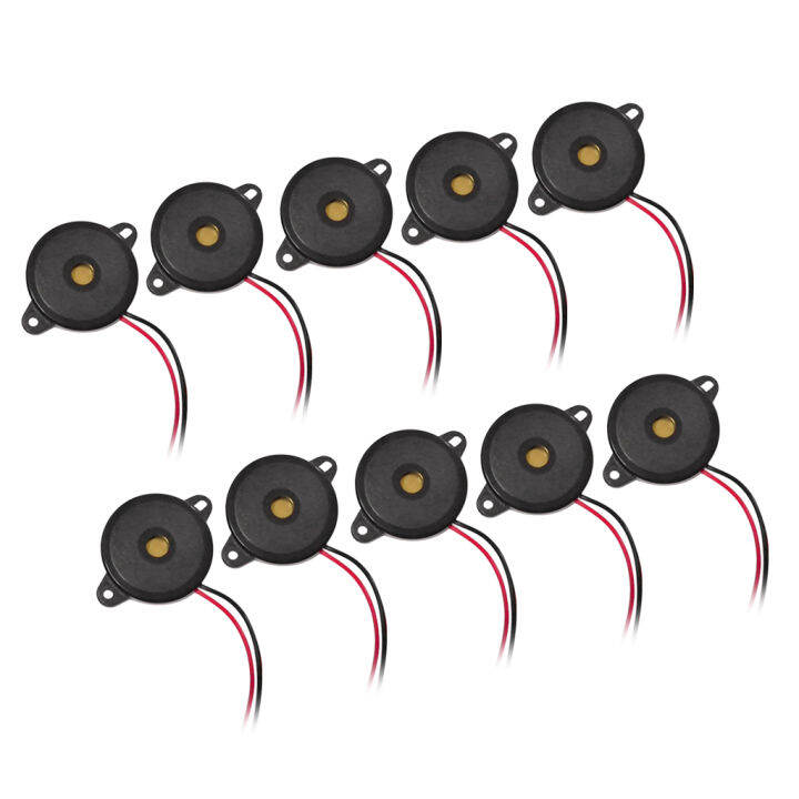 LazaraHome 10pcs 12V Small Enclosed Piezo Electronic Buzzer Alarm 85dB ...