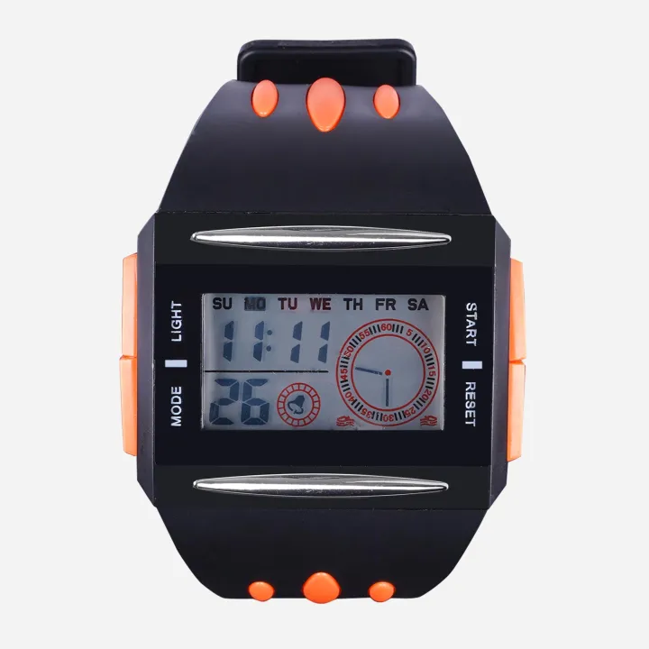 Square Digital Watch in Orange | Lazada PH
