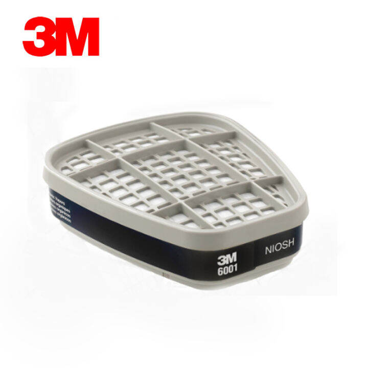 3M 6001CN ตลับกรองแก๊สอินทรีย์ หน้ากากป้องกันแก๊ส (2 ชิ้น) | Lazada.co.th