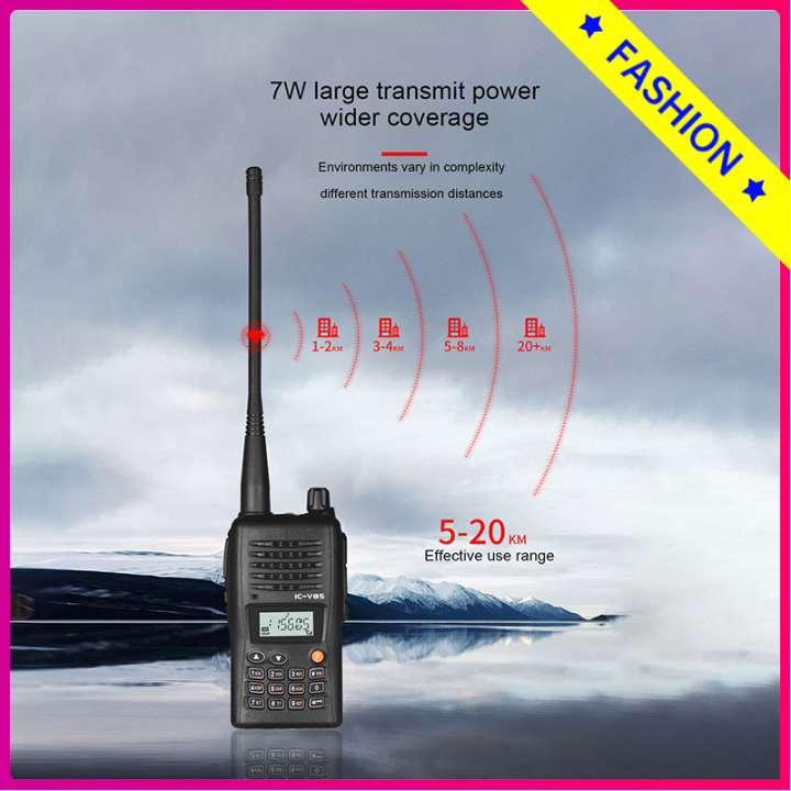 ICOM IC-V85 FM Transceiver Walkie Talkie VHF Transceiver 8W 10KM Perfect For Maritime Ships ...