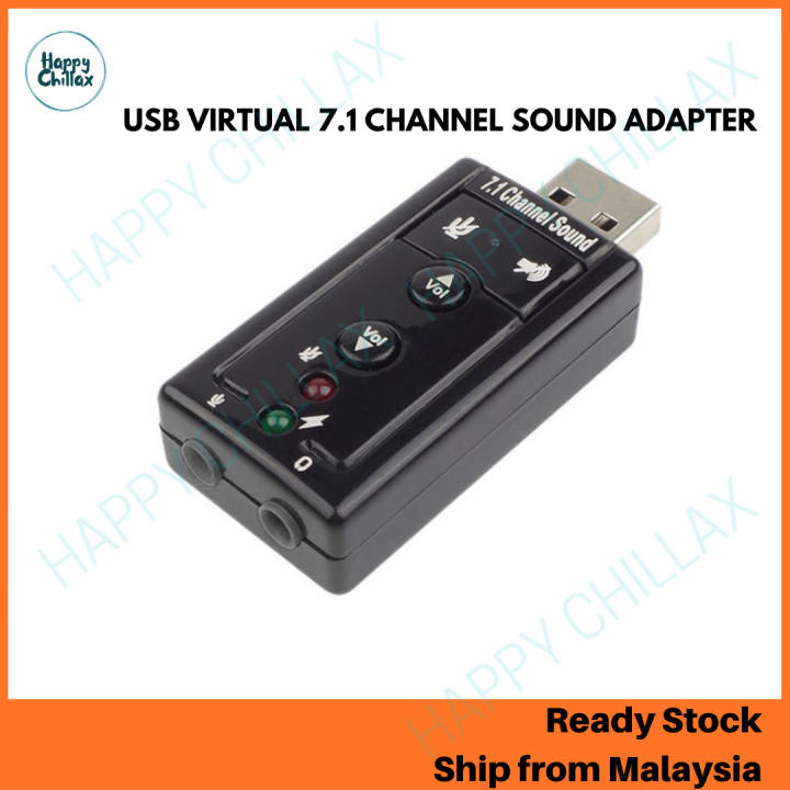 USB External Sound Card 7.1 Channel With 3.5mm Jack Microphone Headphone 3D Audio Adapter | Lazada