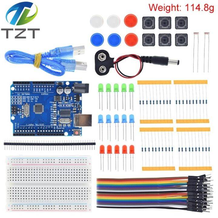 Starter Kit For UNO R3 Mini Breadboard LED Jumper Wire Button For ...