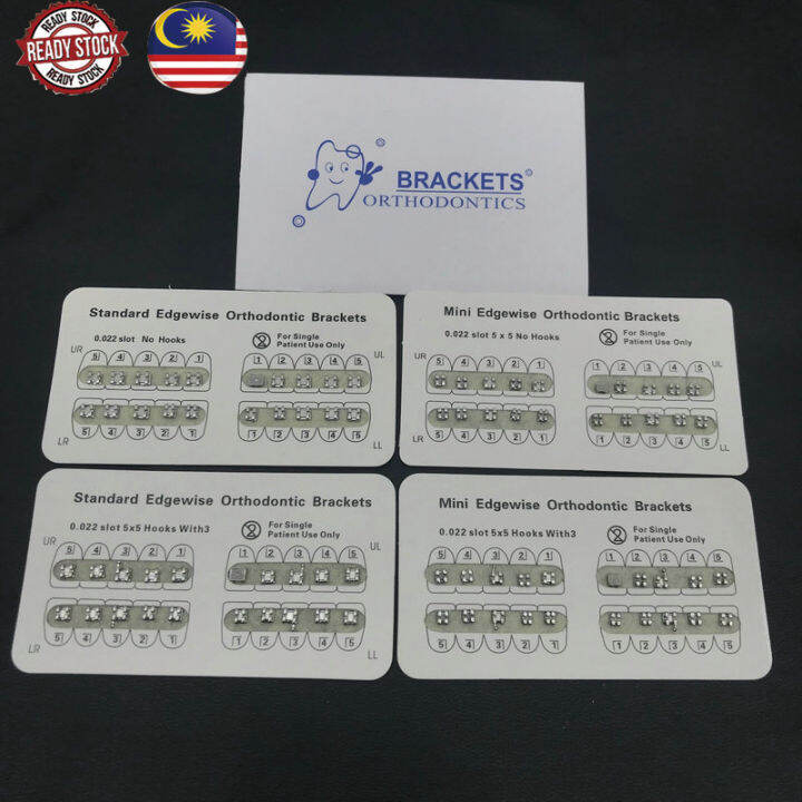 Dental Metal Teeth Orthodontics Brackets Braces Edgewise Without Hook/3 ...