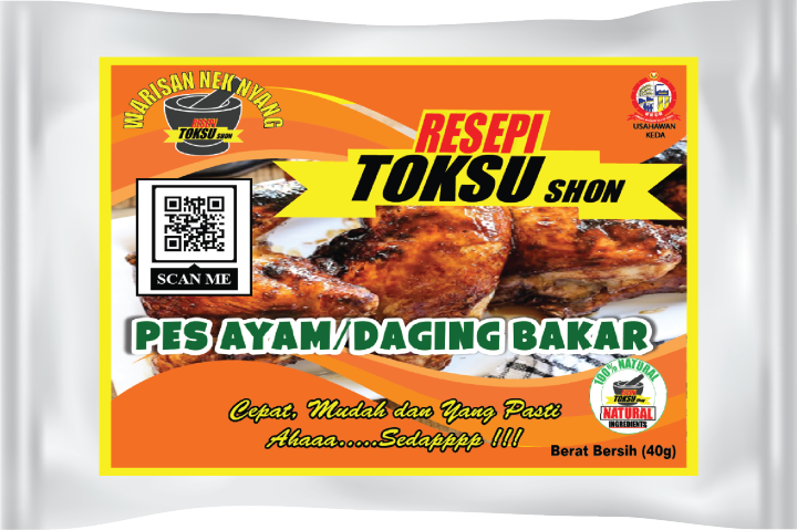 PES MASAKAN MELAYU (CK TOKSU SHON) PES AYAM/DAGING BAKAR 40G | Lazada
