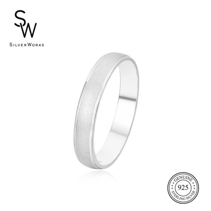 Silverworks R4288 Sandblasted Band Ring | Lazada PH