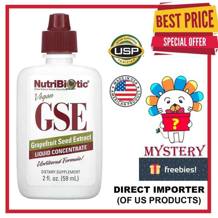 NutriBiotic, Vegan GSE Grapefruit Seed Extract, Liquid Concentrate, 2 ...