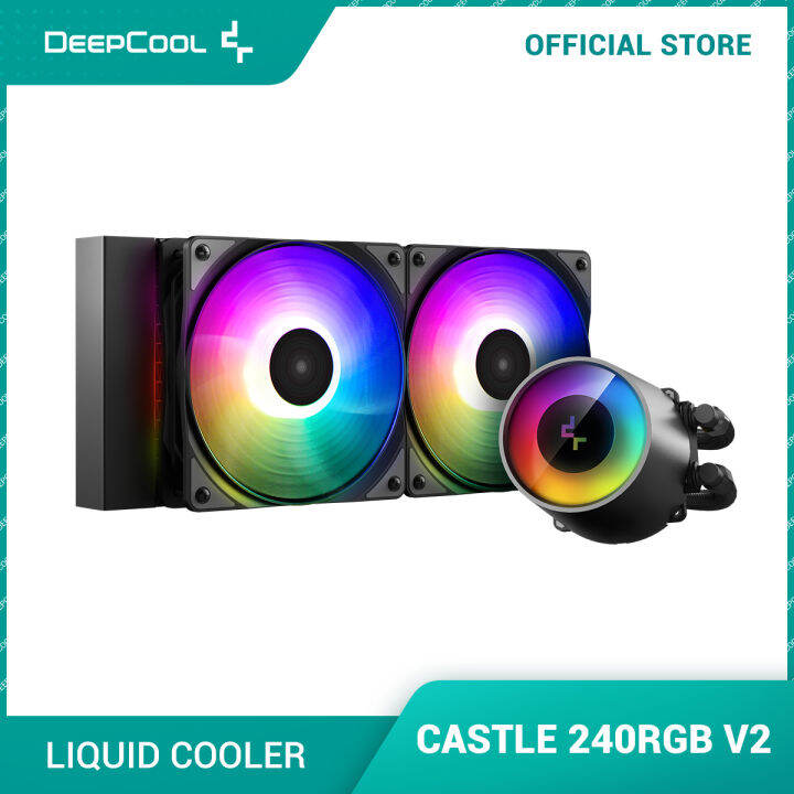 DeepCool Castle 240 RGB V2 (LGA1700 READY) 240mm All-in-One Liquid CPU ...