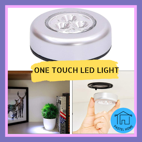 PH Battery Powered Wireless Mini LED Light Stick Tap Touch Lamp Stick ...