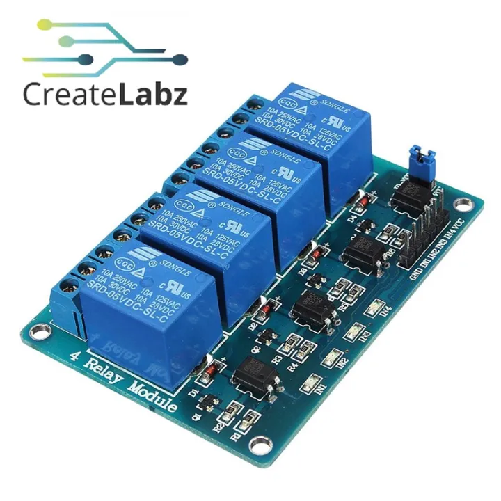 Relay Module 4-channel relay, 5V low level trigger 10A contacts | Lazada PH