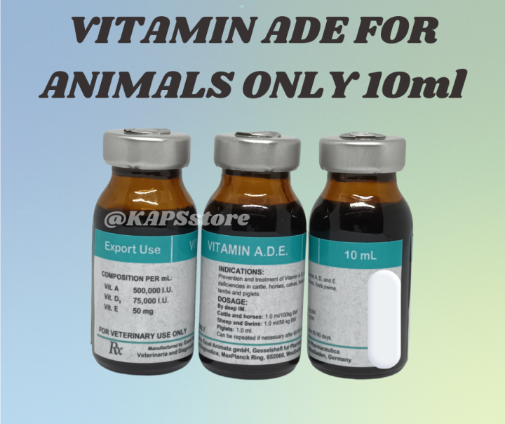 VITAMIN ADE | INJECTION | FOR ANIMALS | 10 ml | Lazada PH
