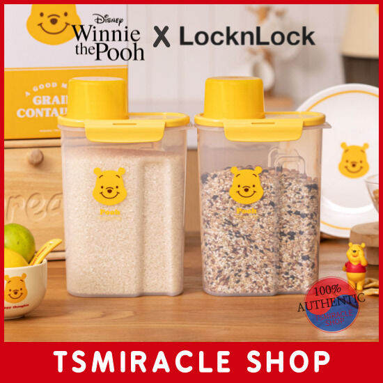 LocknLock Winnie the Pooh Cereal storage container 2P set/cereal ...