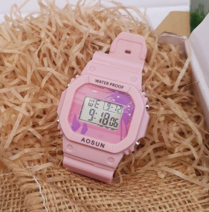 ต้อนรับ Summer กับ นาฬิกาแฟชั่น AOSUN แบรนด์แท้ ระบบดิจิตอล สีสัน สดใส ...