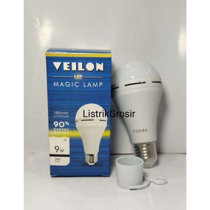 Lampu Emergency LED Veilon Magic Genius Lampu Darurat Cas 9w AC DC ...