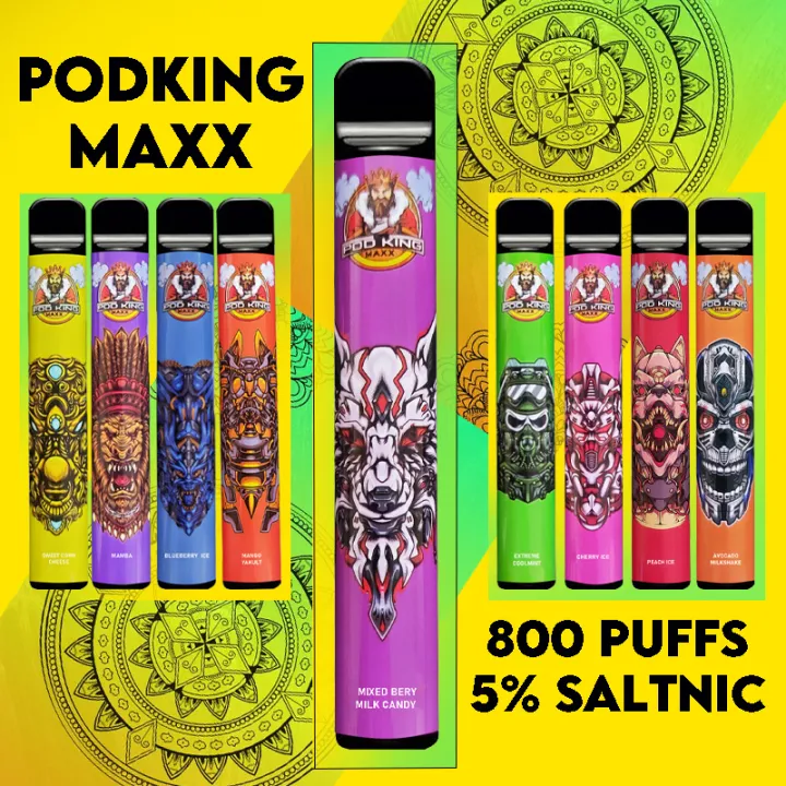LEGIT POD KING MAXX Puff Plus 800 PUFFS smoke vapers full set ...