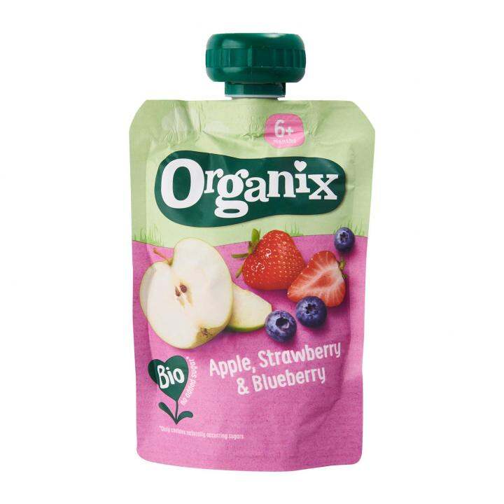 Organix Baby Pouch Apple Strawberry And Blueberry Baby Snack - 100G ...