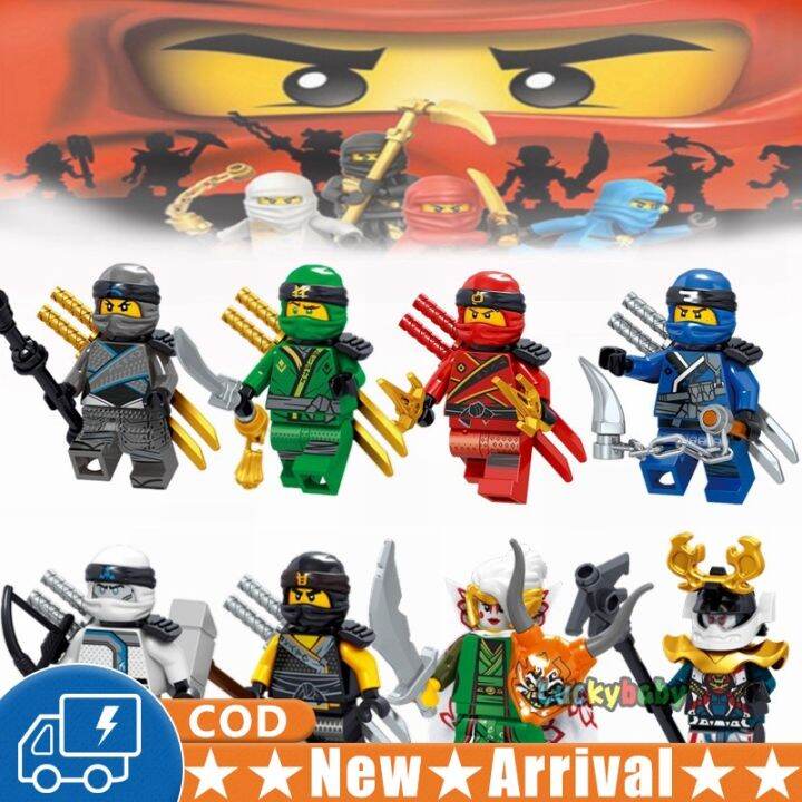1 Day Send!!2023New!!Lego Compatible Ninjago Movie Minifigures Set Lloyd Jay Zane Kai Cole Nya ...