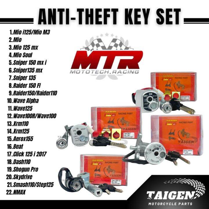 MTR Motorcycle Anti-theft Key Set | Lazada PH