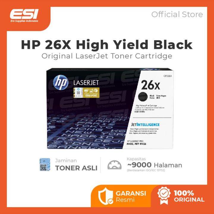 HP 26X High Yield Black Original LaserJet Toner Cartridge CF226X ...