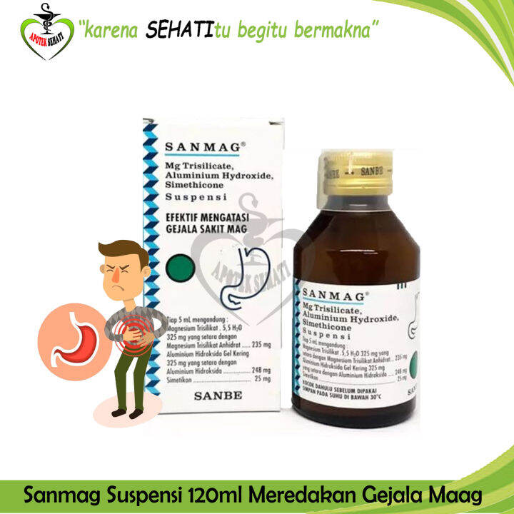Sanmag Sirup 120ml Membantu Meredakan Nyeri Lambung | Lazada Indonesia