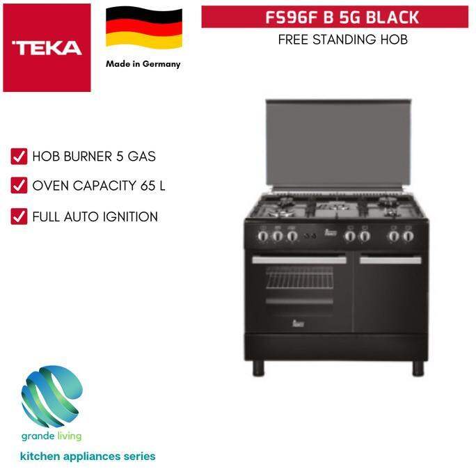 Teka Free Standing Hob 5 Tungku Oven Kompor Gas Fs96F B 5G Black Cargo ...