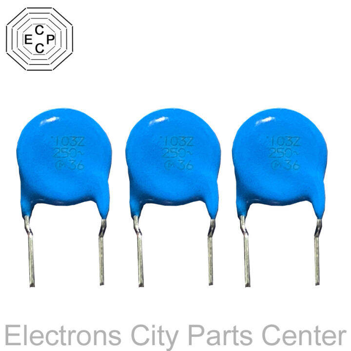 3 PCS. ORIGINAL BLUE MURATA 103Z 250V 103 10NF DISC CERAMIC CAPACITOR ...