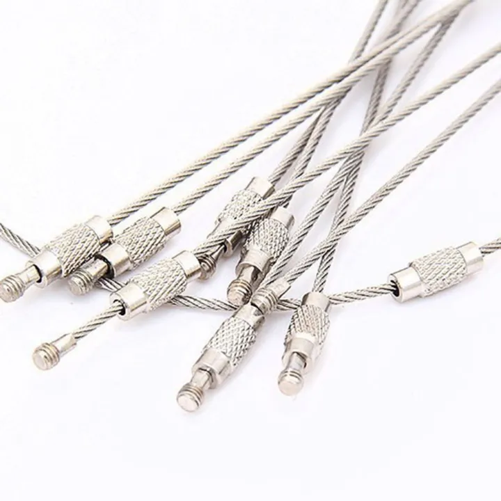 Heavy-duty wire rope key ring Multifunctional steel grommet Luggage tag ...