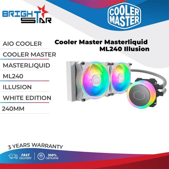 Cooler Master Masterliquid Ml240 Illusion White Edition Aio Cooler | Lazada