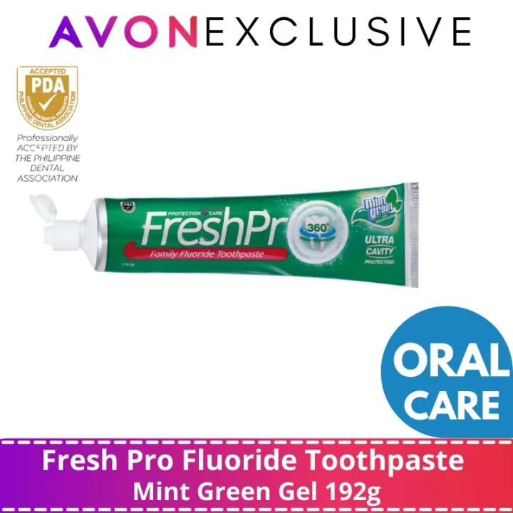 AVON Fresh Pro Family Fluoride Toothpaste - Mint Green Gel 192g / PDA ...