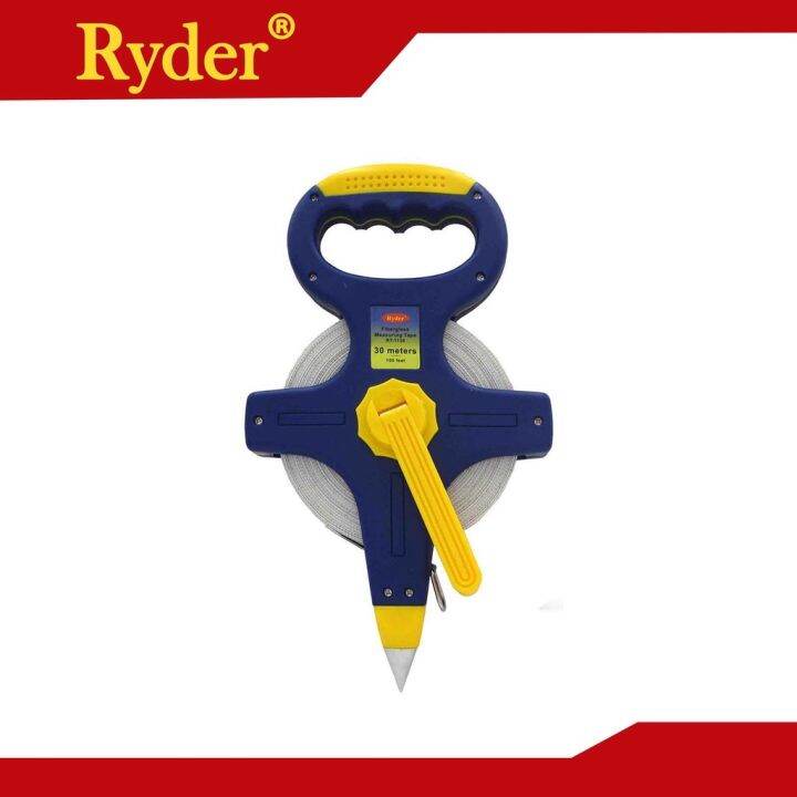 hot RYDER Tools Open Reel Fiberglass Long Measuring Tape (30m) with ...