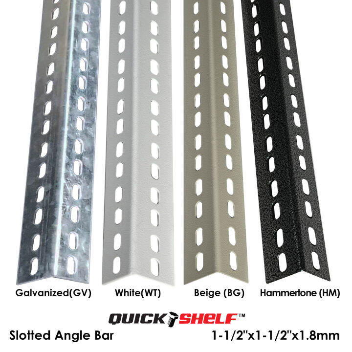 QS 38mm SLOTTED ANGLE BAR (LONG 8ft/10ft)1.5"x1.5"x1.8mm QS712 DIY ...