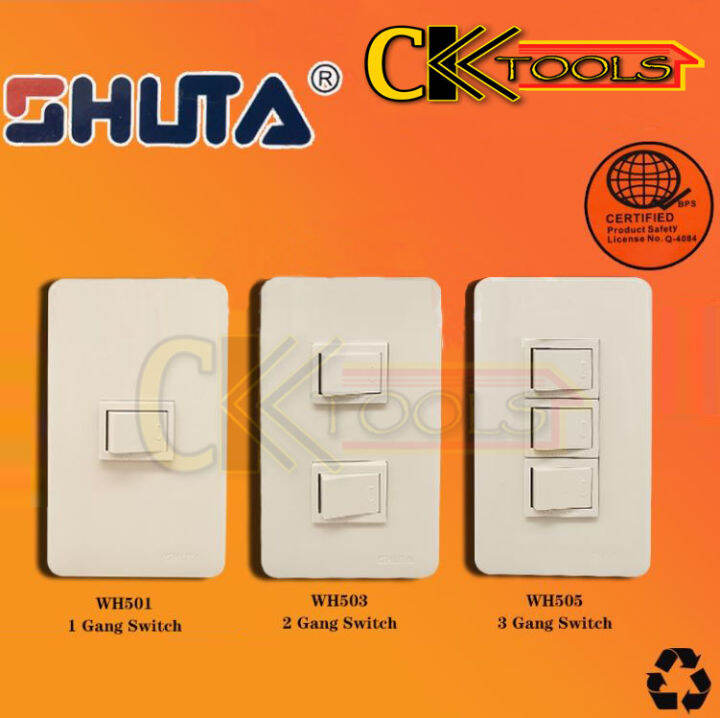 SHUTA CLASSIC SERIES SWITCH (1GANG/2GANG/3GANG) SOLD PER PIECE | Lazada PH