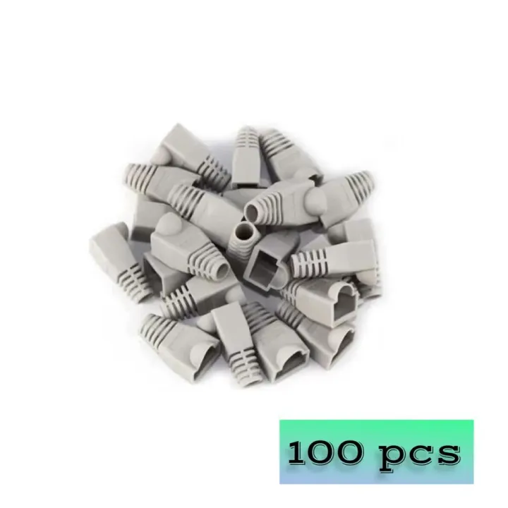 PLUGBOOT Isi 100 Pcs/Karet Konektor UTP RJ45/Plug Boot/Pelindung RJ 45 ...