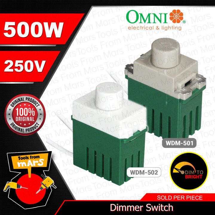 OMNI Dimmer Switch 250V~500W Lights Dimmer Controller Lamp Wall Mounted ...