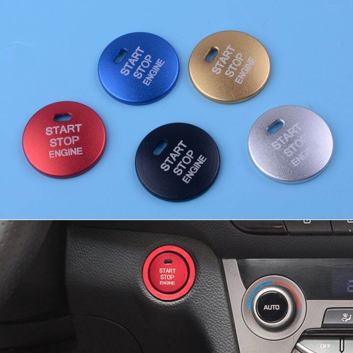 【Xiaofeitian อุปกรณ์ประดับยนต์】 DWCX Start Stop Engine Mobil ฝาครอบปุ่ม ...