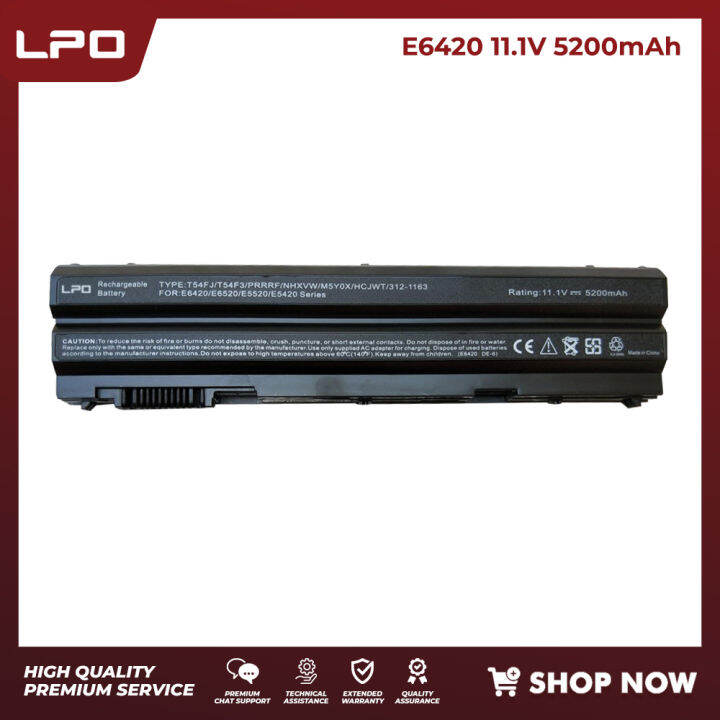 LPO Laptop Battery T54FJ Compatible With Dell Latitude E6420 E5520 ...