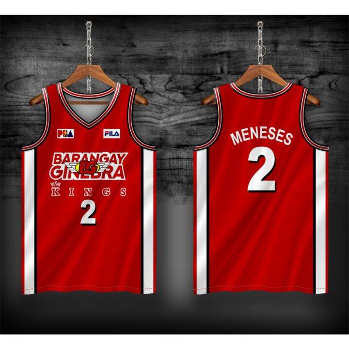 PBA RETRO JERSEY BARANGAY GINEBRA KINGS VERGEL MENESES 2 JERSEY FULL ...